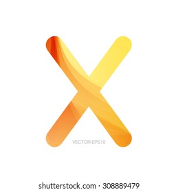 Vector Letter X Bright Texture On Stock Vector (Royalty Free) 308889479 ...