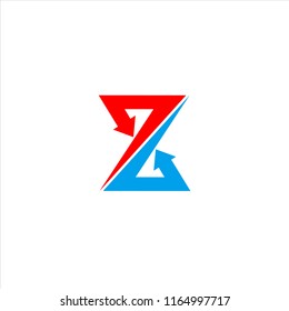 Vector Letter Z Arrow Concept Logo Stock Vector (Royalty Free ...