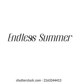Vector Lettering Endless Summer Endless Summer Stock Vector (Royalty ...