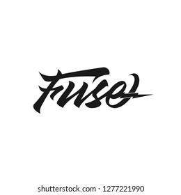 Vector Lettering Fuse Fuse Logo Concept Stock Vector (Royalty Free ...