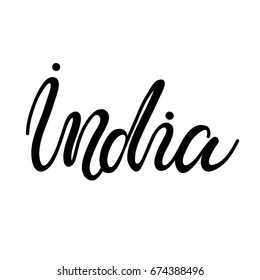 Vector Lettering India Stock Vector (Royalty Free) 674388496 | Shutterstock