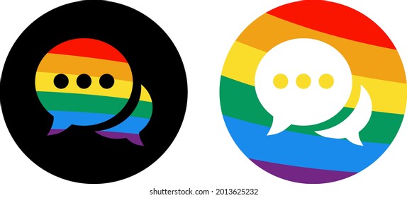 Vector Lgbt Communication Icons Stock Vector (Royalty Free) 2013625232 ...