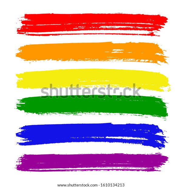 Vector Lgbt Flag Paint Strokes Paint Stock Vector (Royalty Free ...
