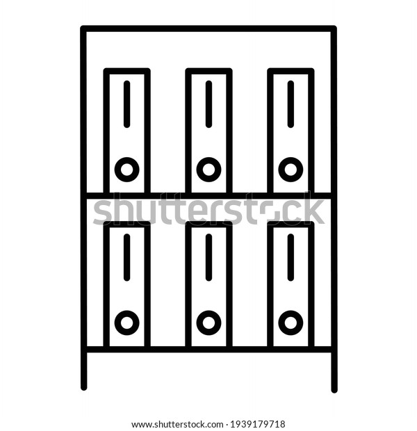 Vector Library Outline Icon Design Stock Vector (Royalty Free ...