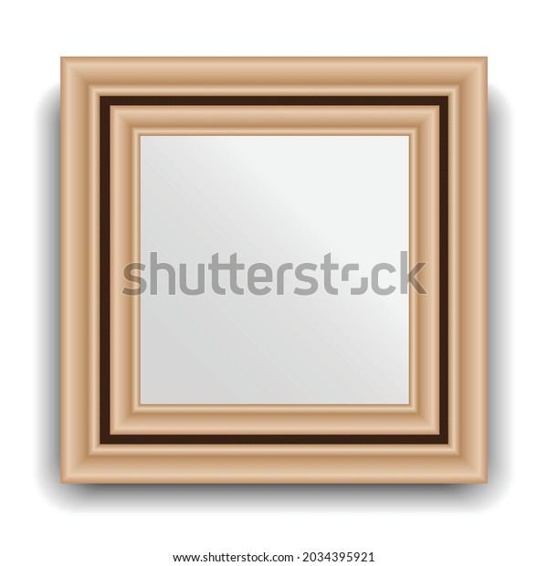 Vector Light Brown Wooden Frame Board Stock Vector (Royalty Free ...