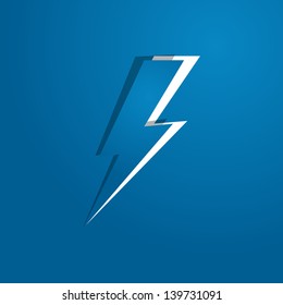 Vector Lightning Banner On Blue Background Stock Vector (Royalty Free ...