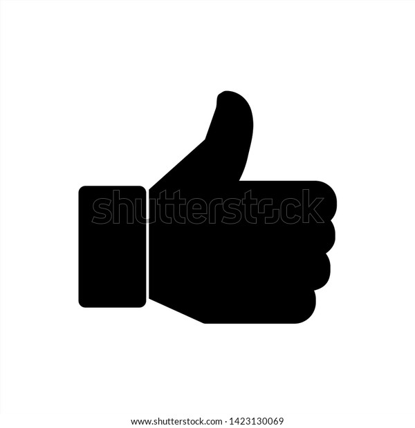 Vector Like Icon Black Symbol Trendy Stock Vector (Royalty Free ...