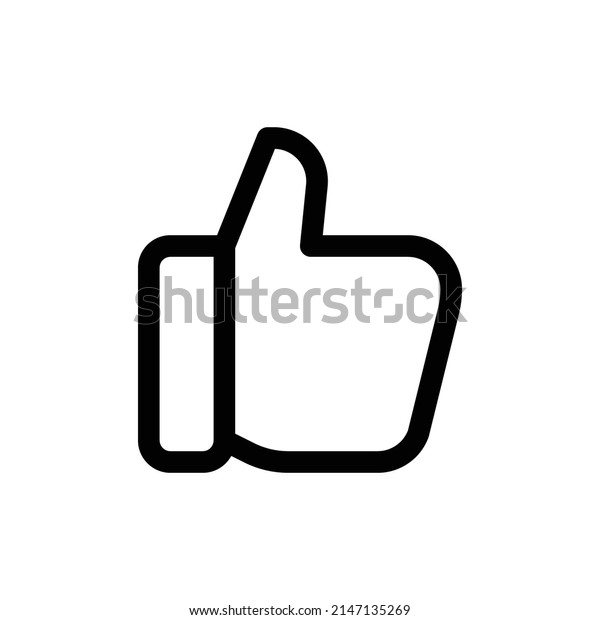 Vector Like Icon Outline Black Stock Vector (Royalty Free) 2147135269 ...