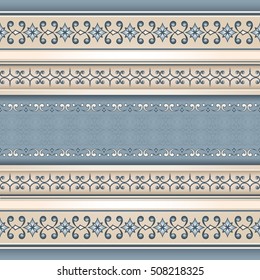 Vector Line Art Seamless Border Design Stock Vector (Royalty Free ...