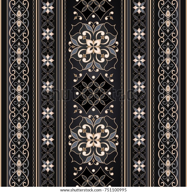 Vector Line Art Seamless Border Design Stock Vector (Royalty Free ...