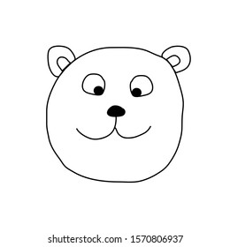 Vector Line Bear Cartoon Cute Stock Vector (Royalty Free) 1570806937 ...