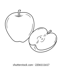 Vector Line Drawing Forming Apples Stock Vector (Royalty Free ...