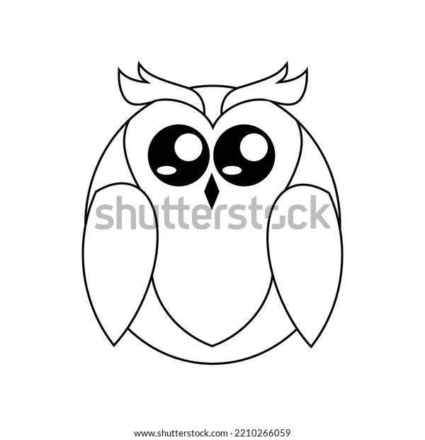 Vector Line Drawing Forming Owl Animal Stock Vector (Royalty Free ...