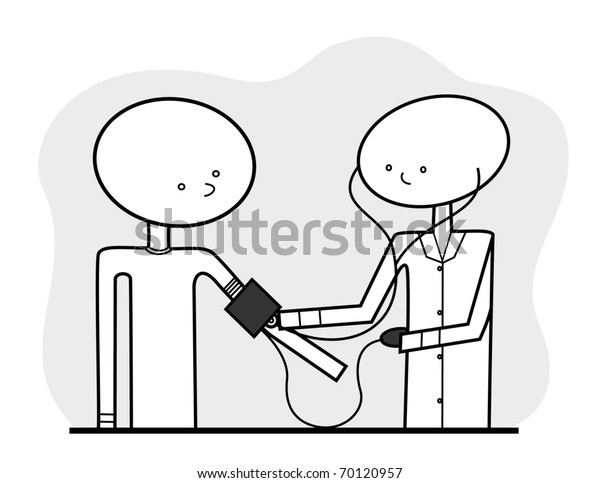 Vector Line Drawn Medical Illustration Featuring Stock Vector (Royalty ...
