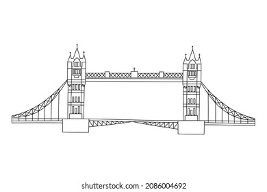 71 Outline Images Of Tower Bridge London Images, Stock Photos & Vectors ...