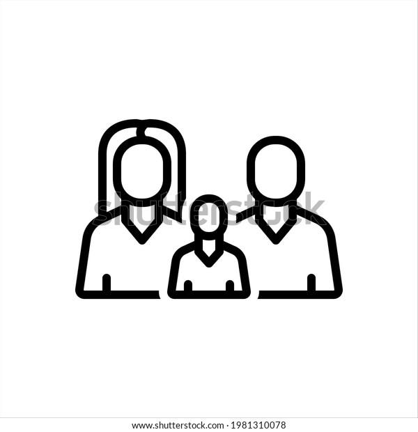Vector Line Icon Familiar Stock Vector (Royalty Free) 1981310078 ...