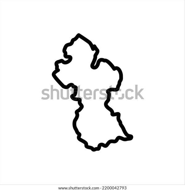 Vector Line Icon Guyana Stock Vector (Royalty Free) 2200042793 ...