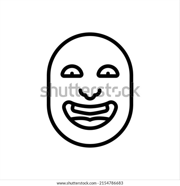 Vector Line Icon Humor Stock Vector (Royalty Free) 2154786683 ...