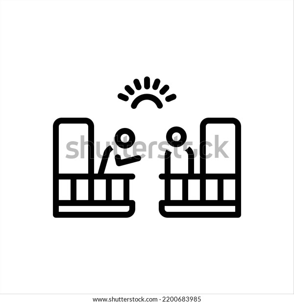 Vector Line Icon Neighbor Stock Vector (Royalty Free) 2200683985 ...