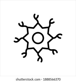 Simple Neuron Nerve Line Icon Symbol: vetor stock (livre de direitos ...