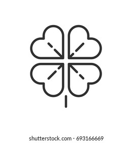 Vector Line Illustration Icon Clover Stock Vector (Royalty Free ...