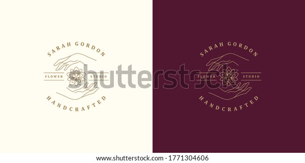 Vector Line Logo Emblem Design Template Stock Vector (Royalty Free ...
