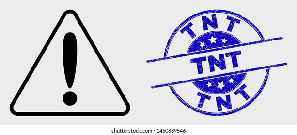 Vector Line Warning Icon Tnt Seal Stock Vector (Royalty Free ...