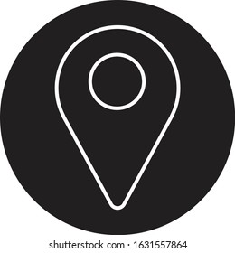 Vector Location Icon Black White Web Stock Vector (Royalty Free ...