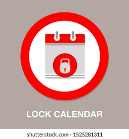 Vector Lock Calendar Date Business Office Stock Vector (Royalty Free ...