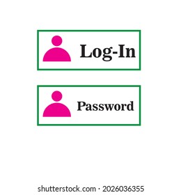 Vector Login Id Password Minimalist Illustration Stock Vector (Royalty ...