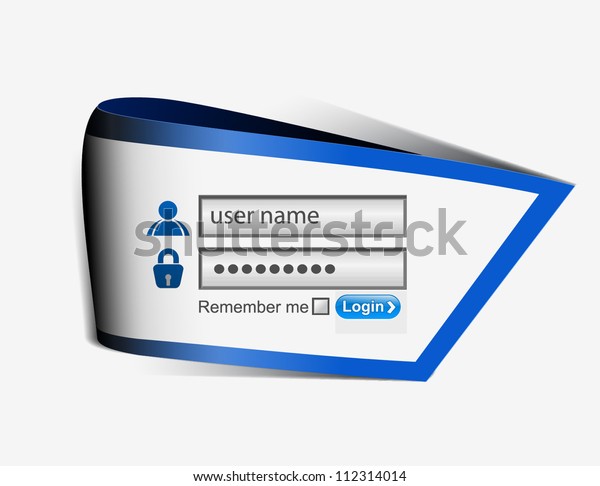 Vector Login Password Security Window Screen Stock Vector (Royalty Free ...