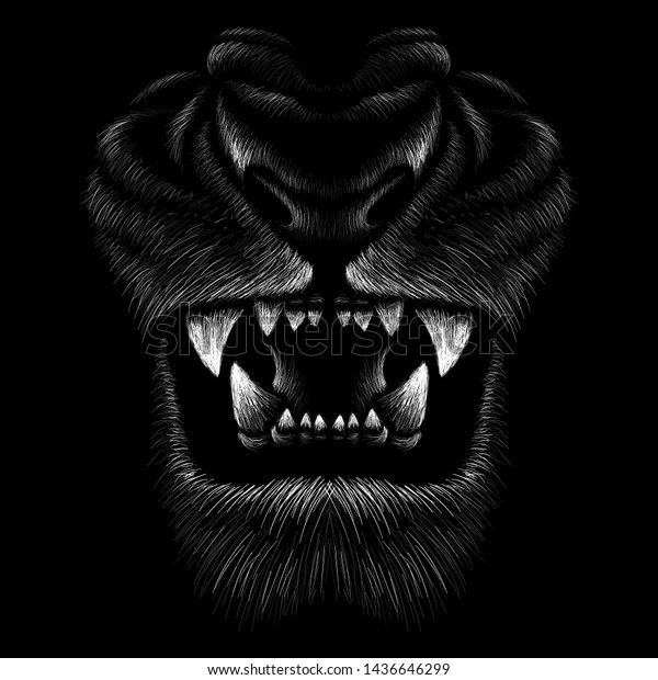 Стоковая векторная графика «Vector Logo Animals Jaws Tattoo Tshirt ...