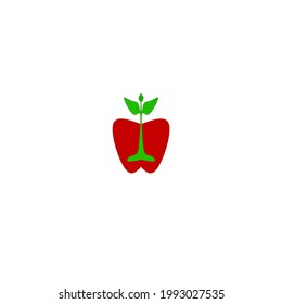 Vector Logo Apple Tree Growing Inside Stock Vector (Royalty Free ...