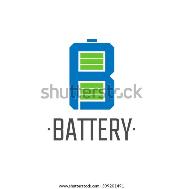 Vector Logo Batteries Sign Batteries Form Stock Vector (Royalty Free ...