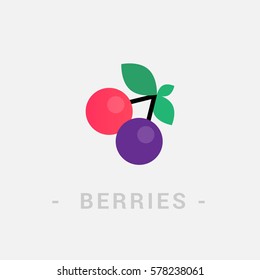 Vector Logo Berries Modern Flat Style Stock Vector (Royalty Free ...