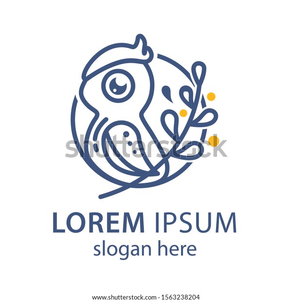 Vector Logo Blue Bird Branch Owl Stock Vector (Royalty Free) 1563238204 ... Vector Logo Blue Bird Branch Owl Stock Vector (Royalty Free) 1563238204 ...