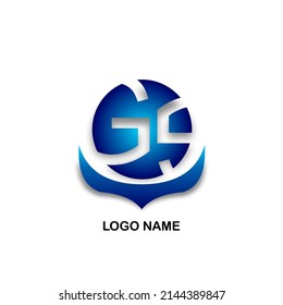 Vector Logo Blue Color Abstract Shape Stock Vector (Royalty Free ...