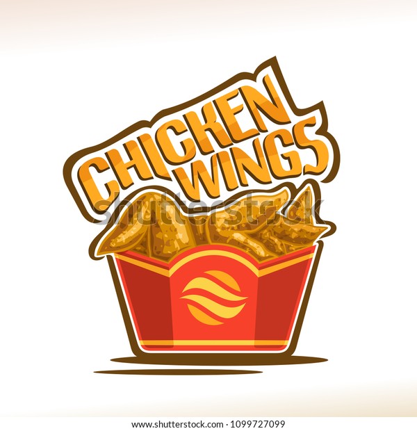 Vector Logo Chicken Wings Poster Crispy Stock Vector (Royalty Free ...
