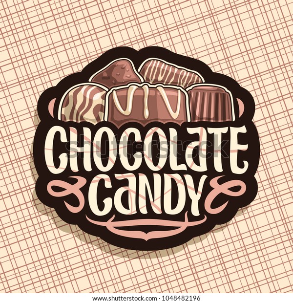 Vector Logo Chocolate Candy Black Sign Stock Vector (Royalty Free ...