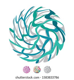 Vector Logo Circle Line Art Design Stock Vector (Royalty Free ...