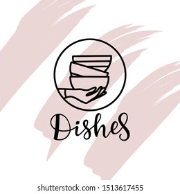 Vector Logo Cookware Store Hand Lettering Stock Vector (Royalty Free ...