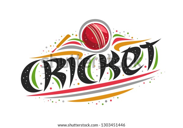 Vector Logo Cricket Sport Creative Contour Stock Vector (Royalty Free ...