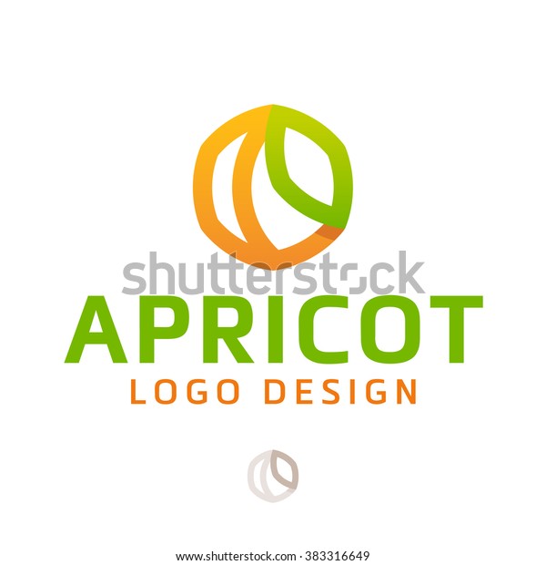 Vector Logo Design Apricot Lineart Style Stock Vector (Royalty Free ...