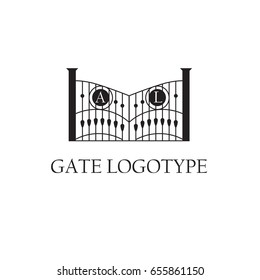 Vector Logo Design Company Gate Illustration Stock Vector (Royalty Free ...