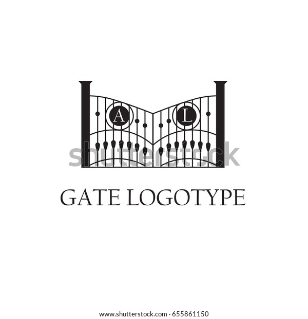 Vector Logo Design Company Gate Illustration Stock Vector (Royalty Free ...