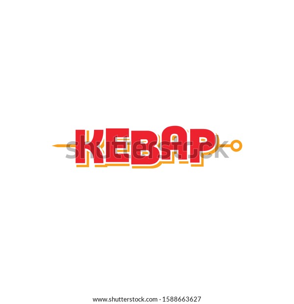 Vector Logo Design Kebab Lettering On Stock Vector (Royalty Free ...