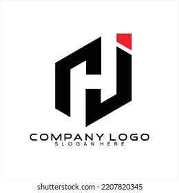 Vector Logo Design Letter H J Stock Vector (Royalty Free) 2207820345 ...
