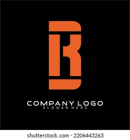 Vector Logo Design Letter R K Stock Vector (Royalty Free) 2206443263 ...