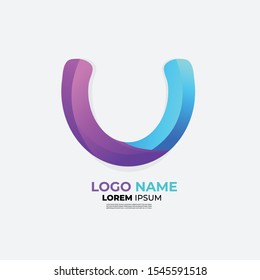 Vector Logo Design Name Letter U Stock Vector (Royalty Free) 1545591518 ...