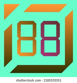 Vector Logo Design Numbers 88 Stock Vector (Royalty Free) 2185533351 ...